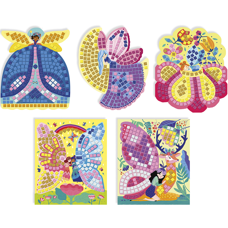 Cartes créatives mosaïques Fées - Janod - Berceau Magique