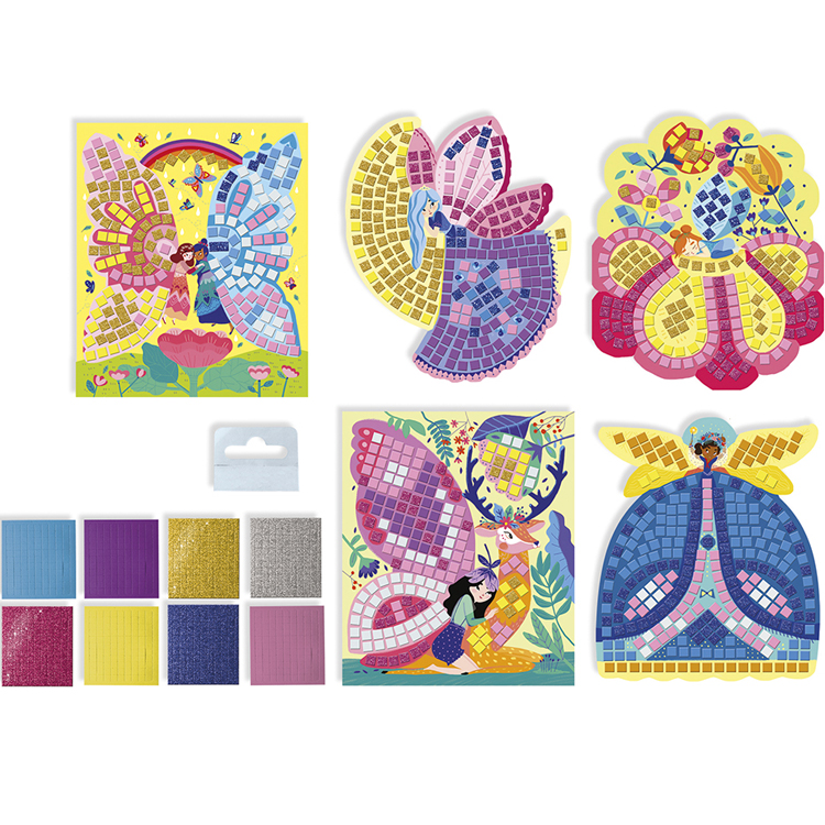 Cartes créatives mosaïques Fées - Janod - Berceau Magique