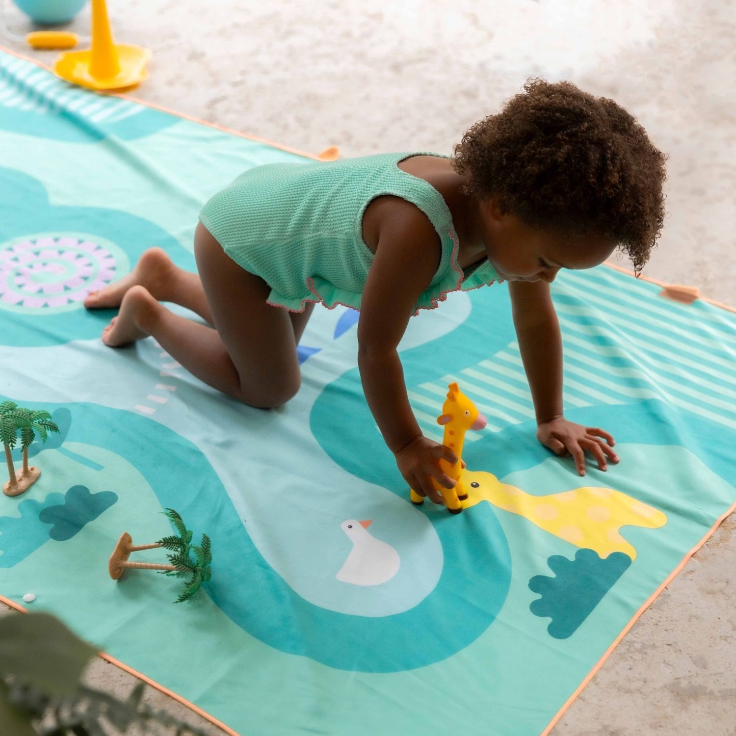 Serviette de plage 2 en 1 Safari (180 x 100 cm) - Quut