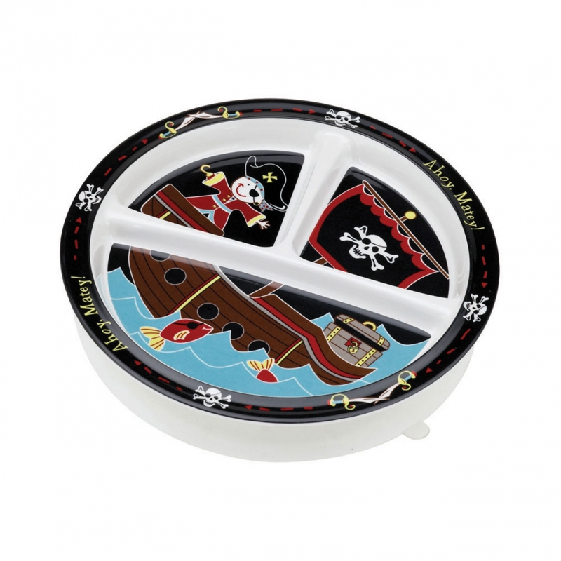 Assiette à ventouse à compartiments " Pirates " - Sugar
