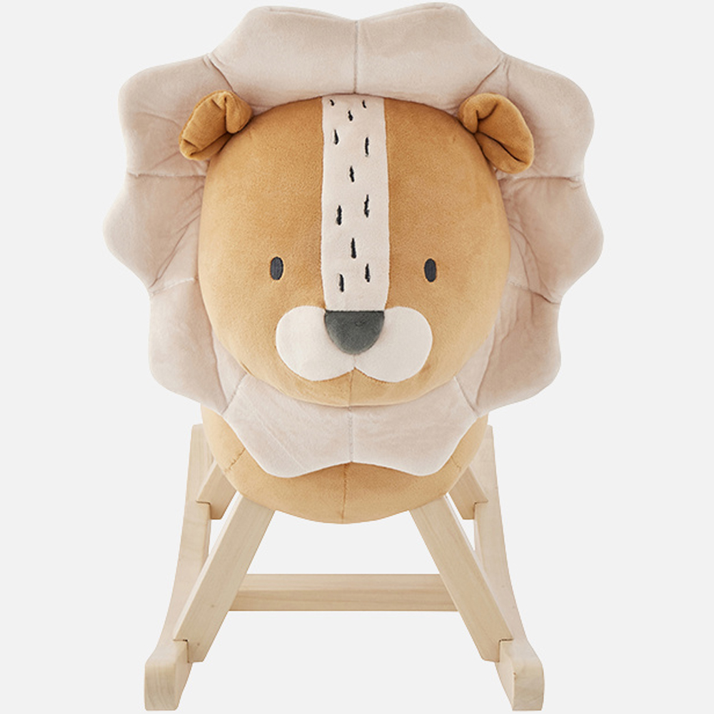 Lion à bascule en veloudoux Babou & Kendi - Noukie's