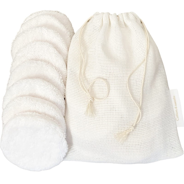 Lot de 8 disques de coton lavables vanille - Cotton&Sweets