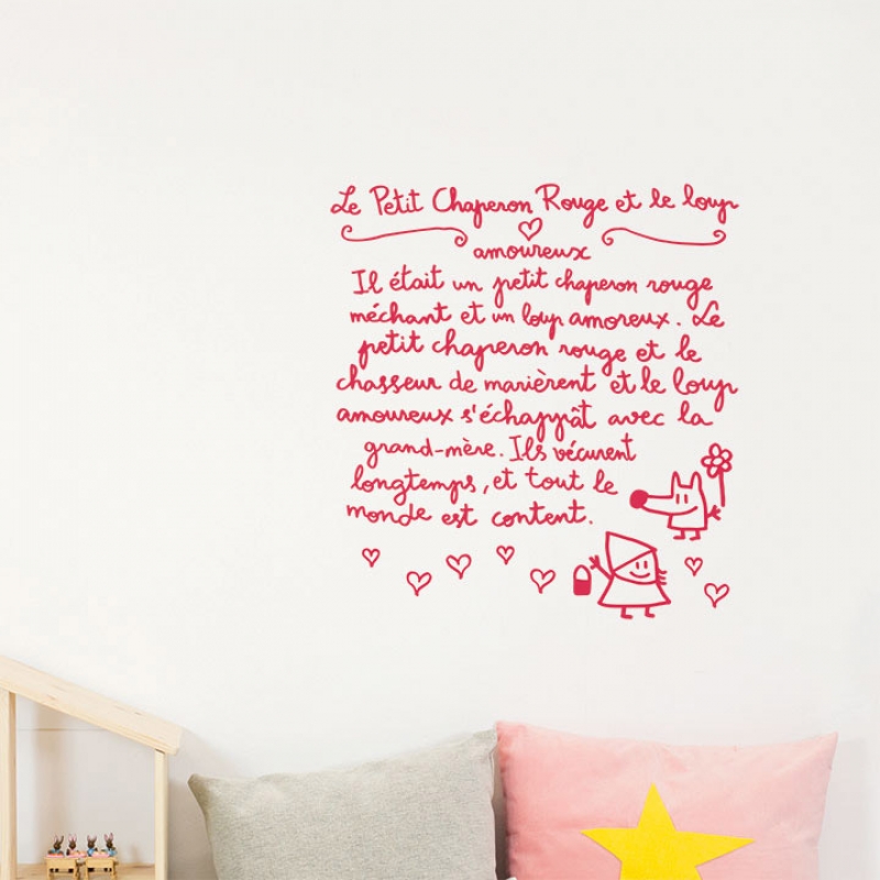 Stickers muraux Le Petit Chaperon Rouge - Chispum