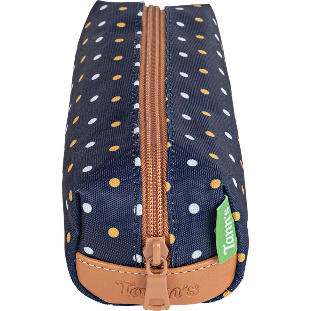 Trousse simple Les Fantaisies Faustine bleu-moutarde