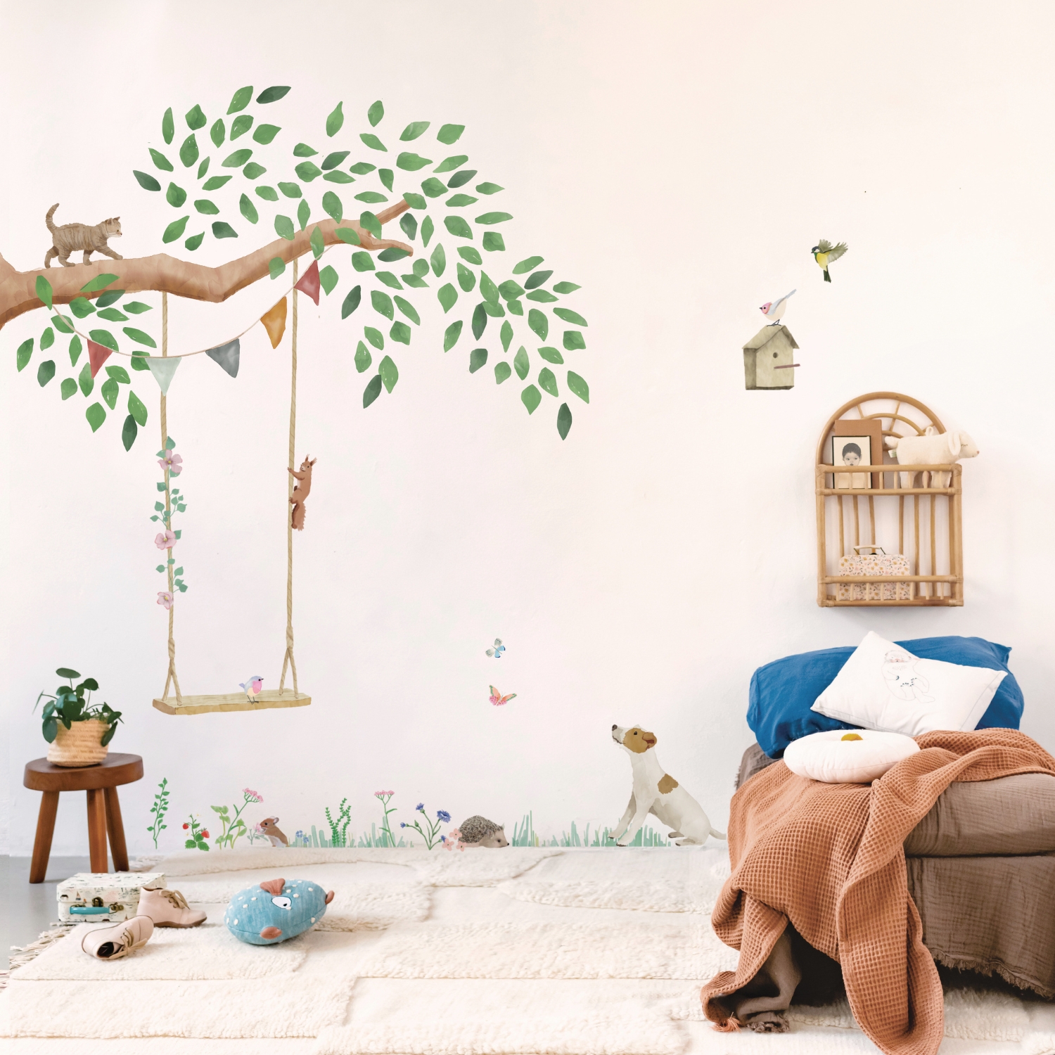 Sticker mural géant La balançoire - Mimi'lou