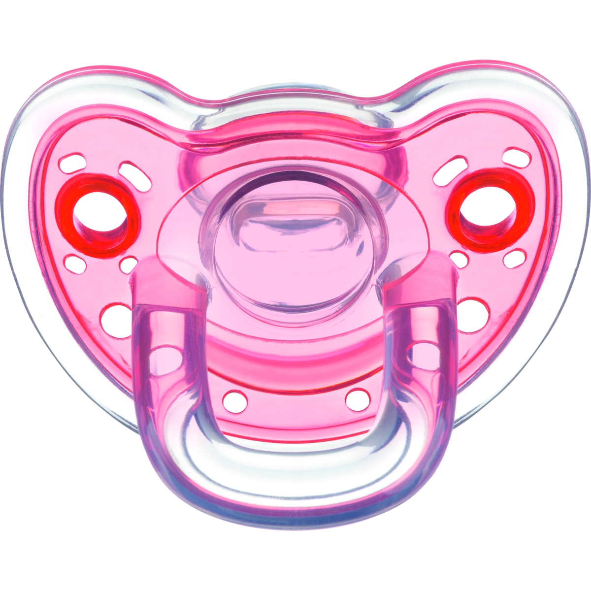 Sucette physiologique en silicone transparent (0-6 mois)