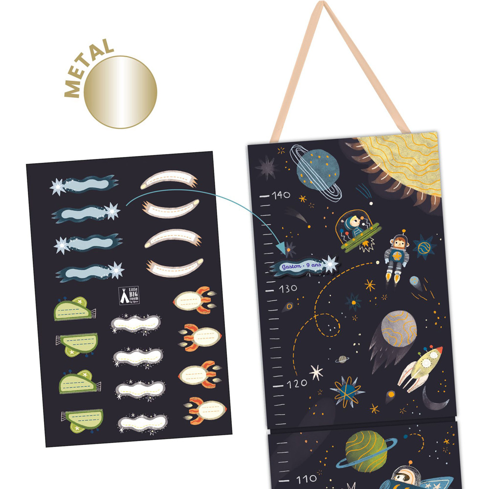 Toise avec stickers Espace - Djeco - Berceau Magique