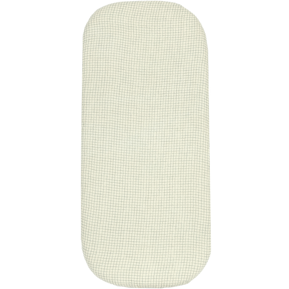 Drap housse pour couffin Blue Grid Wabi-sabi (40x80 cm)